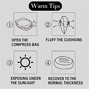 JREDDI Chair Cushions for Dining Chairs Set of 4 - Linen Kitchen Chair Cushions Set of 4, Dining Chair Cushions Set of 4, Chair Pads with Ties for Home Kitchen Office Decor (Beige, Hard Cotton)