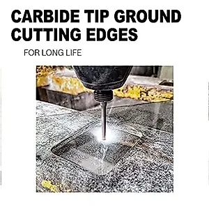 QRTU 5 Pcs Efficient Universal Drilling Tool,Drill Bit Set Thickened High Hardness Accessory Tool,YG6X Alloy Drill Bit Set Drill to the Bottom,Hard Alloy Drill Bits Set for Glass,Plastic,Tile