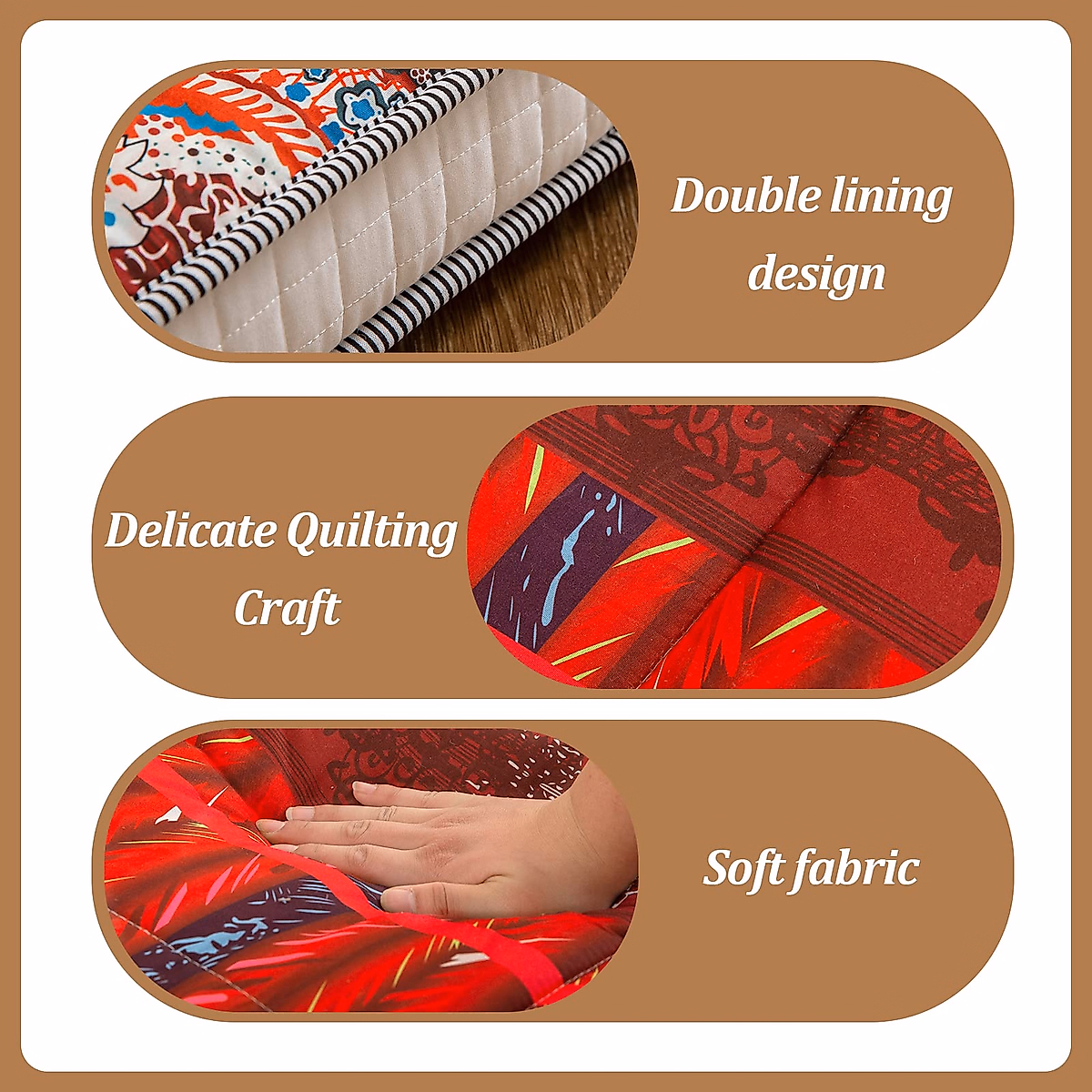 HIGOGOGO Japanese Floor Futon Mattress for Adults, Roll Up Sleeper Sofa Bed Mattress Replacement, Foldable Floor Bed Shikibuton Sleeping Pad, Pull Out Couch Mattress for Guest, Kids, Bohemian, Full