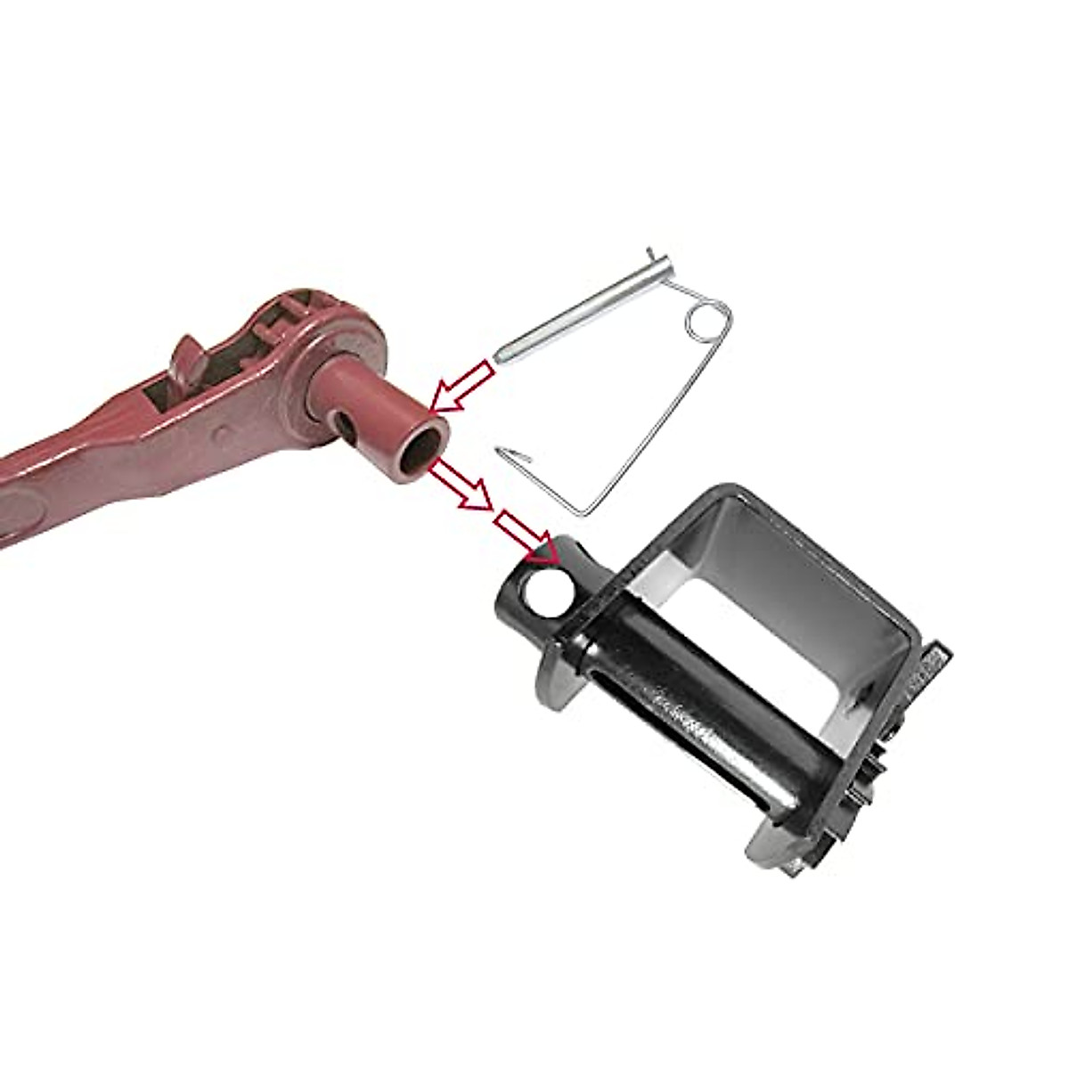 Truck Winch Bar 15" Ratchet Handle, Easy Load Securement, for Flat Bed Trailer 4" Winch Box