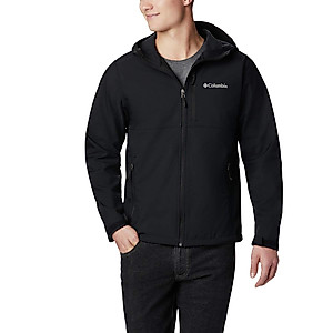 Columbia Men's Ascender Hooded Softshell Jacket, Black, Medium