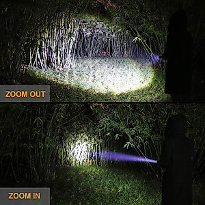 EverBrite Ultra Bright Tactical Flashlight, 900 Lumen Zoomable Adjustable Focus, 3 Light Modes, Heavy-Duty Aluminum Torch for Hurricane Supplies Camping, Includes 3C Alkaline Batteries