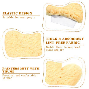 Yungyan 6 Pcs Painters Mitt with Thumb, Painters Tool Dusting Gloves Deck Stain Applicator for Painting Cleaning Dusting