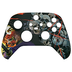 eXtremeRate Replacement Shell for Xbox Series X & S Controller - Unleash Your Style - Ghost of Samurai Custom Acessories Front Housing Cover for Xbox Core Controller Wireless [Control NOT Included]