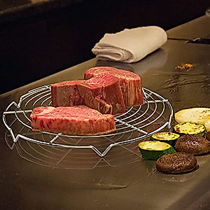 MixRBBQ 2-Pack Griddle Warming Rack, 12Inch Universal Grill Grate Grid for Blackstone 17" to 36" Griddle, Work with 18" Large Big Green Egg Grill Heat Deflector, Outdoor BBQ Cooking Accessories