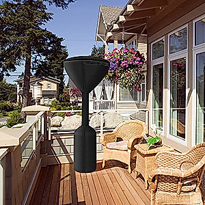 Patio Heater Covers Upgraded with Zipper and Storage Bag,Waterproof,Dustproof,Wind-Resistant,Sunlight-Resistant,Snow-Resistant,Black,95'' Height x 34" Dome x 18.5" Base