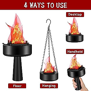 3D Fake Fire USB Rechargeable Fake Campfire, Portable Fake Fire Light Electric Fake Flame Light Fake Flame Lamp, Campfire Electric Campfire Halloween Christmas Party Decorations for Bar Stage Home