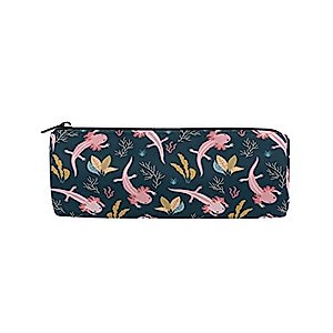 TNAIUGNDI Animal Axolotl Pencil Case for Adults, Cute Mexican Axolotl Pencil Bags With Zipper for School Office, Pencil Box Organizer for Student Women Men Teen