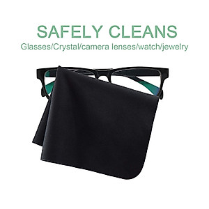 INNOLIFE 3 PCS Large Size Zipper Shell Sunglasses Glasses Case with Plastic Carabiner Hook & 3 PCS Glasses Pouch & 3 PCS Cleaning Cloth（black）