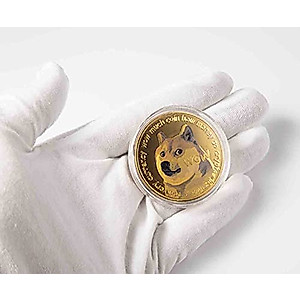 Gold Dogecoin Coin Doge Commemorative Coin Crypto Currency 2021 Limited Edition Collectible Coin with Display Case