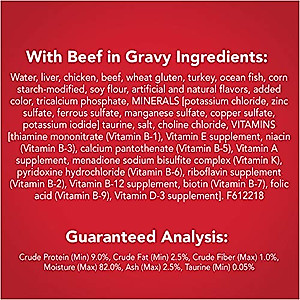Purina Friskies Shreds Wet Cat Food, Beef Gravy, 5.5 OZ Cans (12-Count)