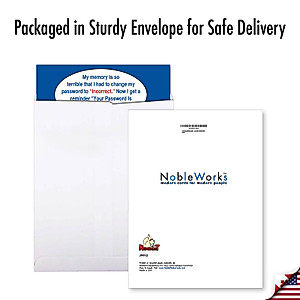 NobleWorks - 1 Big Humorous Happy Birthday Appreciation Card 8.5 x 11 Inch with Envelope, Jumbo Greeting a Funny Cell Phone Congratulations for Grandma and Old Ladies - Incorrect Password J9912