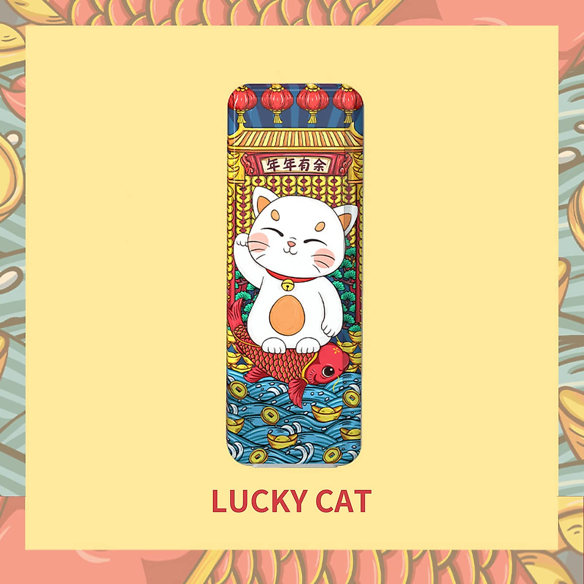 USB Flash Drive, Lucky Cat Pattern Hot Swap U Disk, Portable USB2.0 Memory Stick Mini Thumb Drive compatible for IBM PC, for OS X Pc or Laptop, plug and play(32GB)