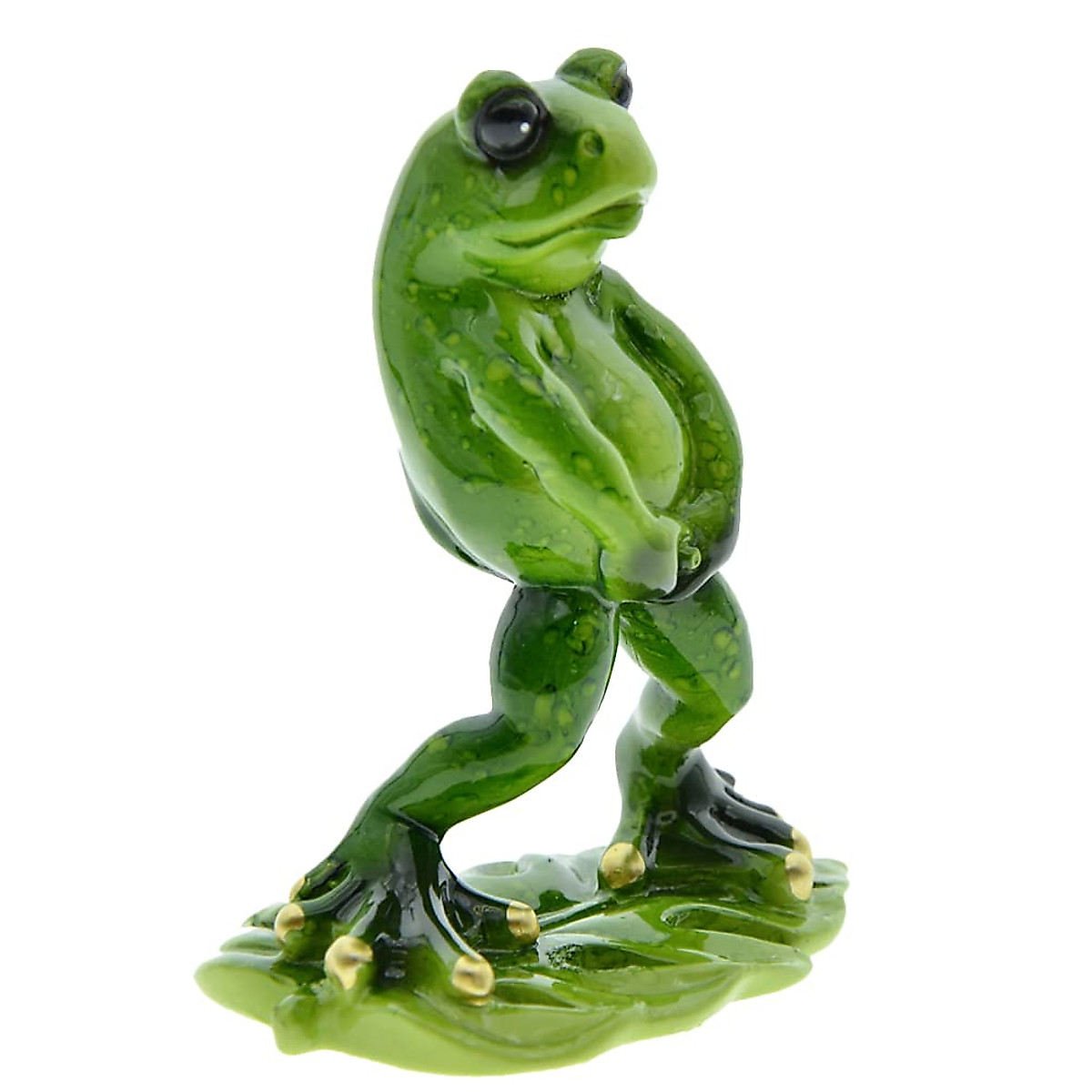 Peeing Frog Statue Resin Figurine Frog Figurine Decor Decorative 3D Creative Statues Animal Statue for Home Desk Garden Decor Ornament