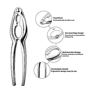 Seafood Crackers Tools Nutcrackers tools, Crab Nut Lobster Crackers Opener Shellfish Lobster Leg Sheller Kitchen Kits Pack of 9…