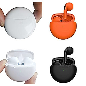 Earbuds, Bluetooth in-Ear Headphones, Immersive Bass Sound, Earphones with Mini Charging Case, Mic, Waterproof for Sport, Work, Travel. Compatible with iPhone/Android/Samsung/PC (White)