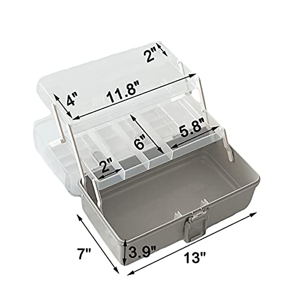 WEWLINE 3-Layers Plastic Portable Storage Box,Household Plastic Craft Supply Box with Handle,Multifunctional Storage Boxes for Children Student,Perfect for Home Office