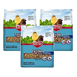 (3 Pack) Kaytee Forti-Diet Pro Health Canary and Finch Food, 2 Pounds Per Pack