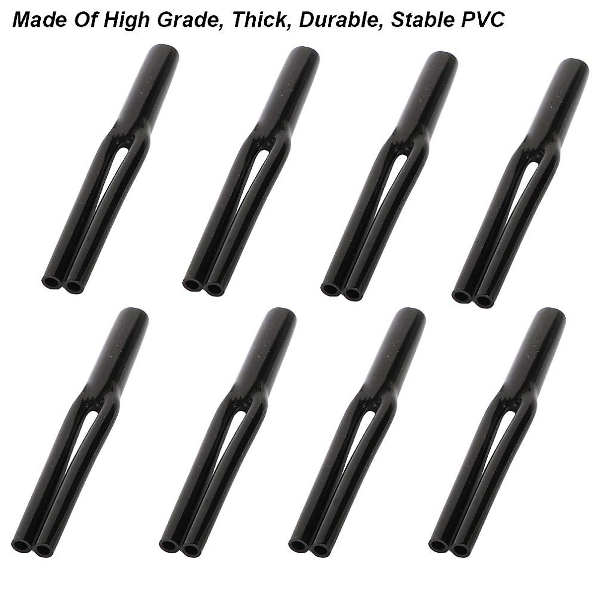 Neutrual Cable Pants, Cable Jacket Speaker Wire Pants Y Boot 9MM 2-Conductor (⌀9MM-2x 3.5MM 8PACK Black) Dressing Up/Protecting/DIY Your Speaker Cables, DIN to RCA Cables