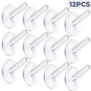 Namalu 12 Pieces Hat Hook for Wall Acrylic Hooks Clear Adhesive Hooks Mounted Cowboy Hat Rack Adhesive Coat Hooks Decorative Robe Hook for Bathroom Kitchen Hanging Clothes Towel Bag Purse and More