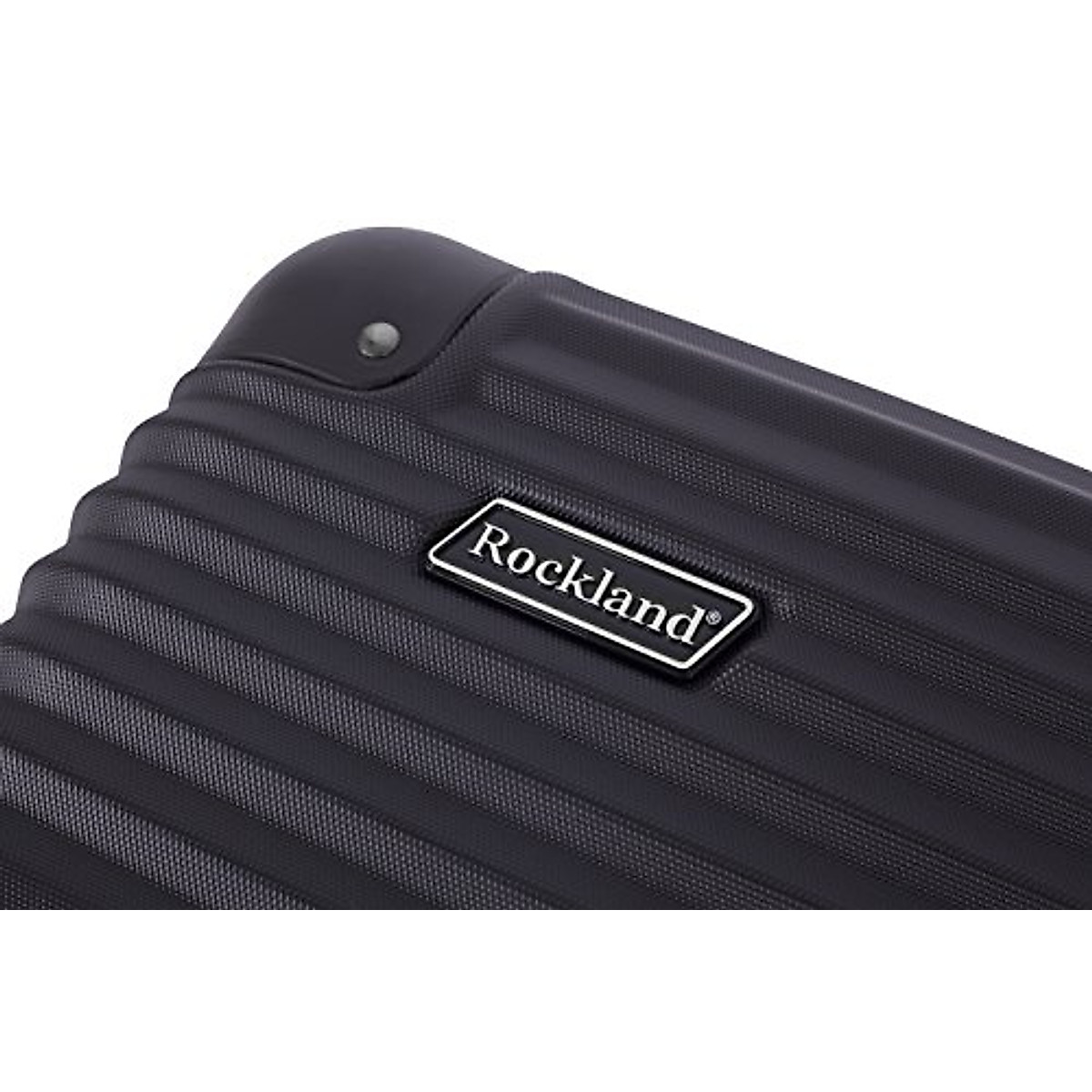 Rockland Berlin Hardside Expandable Spinner Wheel Luggage, Black, 3-Piece Set (20/24/28)