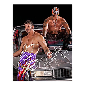 Eddie Guerrero & Rey Mysterio - Wrestling Signed 8x10 Inch Photo Print Pre Printed Signature Autograph Gift