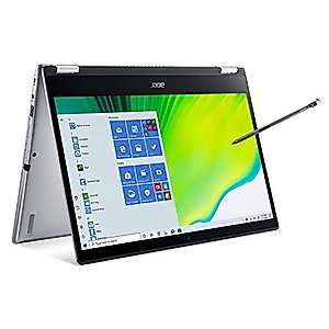 Acer Spin 3 Convertible Laptop, 14" Full HD IPS Touch,Intel Core i5-1035G1,a8GB LPDDR4,256GB NVMe SSD,WiFi 6, Backlit KB,Fingerprint Reader,Rechargeable Active Stylus,Win 10 Pro,SP314-54N-53BF,Silver