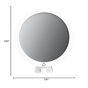 Fabuday 15X Lighted Magnifying Mirror with Lights - 8 Inch Makeup Mirrors with Suction Cups and Magnification for Bathrooom, Dual Power Supply, Adjustable Lighting, Light Up Magnified Mirror