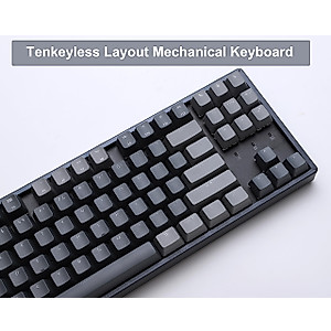 Keychron K8 87 Keys Wireless Mechanical Keyboard, 80% Layout Bluetooth TKL Tenkeyless RGB Backlight with Gateron G Pro Brown Switch Aluminum Frame USB-C Wired Gaming Keyboard for Mac Windows