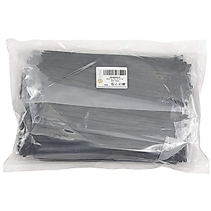 GTSE 12 Inch Black Zip Ties, 1,000 Bulk Pack, 50lb Strength, UV Resistant Long Nylon Cable Ties, Self-Locking 12" Tie Wraps