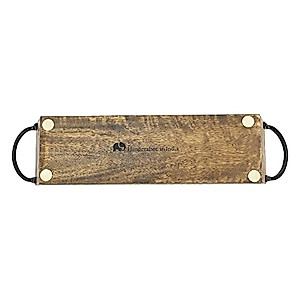 Simply Snackin 3 Section Divided Wood Snack Tray