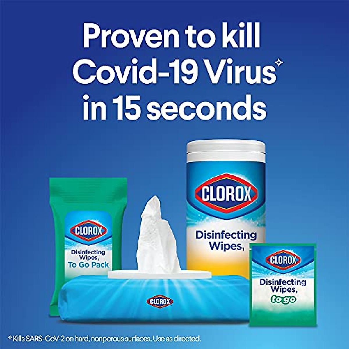 Clorox Disinfecting Wipes to Go, Bleach Free Cleaning Wipes in Bulk, Wipes with Fresh Scent, Kills Bacteria, Individually Wrapped, 1 Count Each, (Pack of 100)