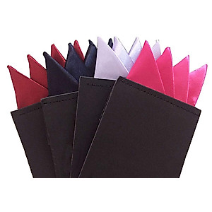Men's PreFolded Pocket Squares On Card Assorted colors Polka dots Polyester Stain 3 Style 12 pieces