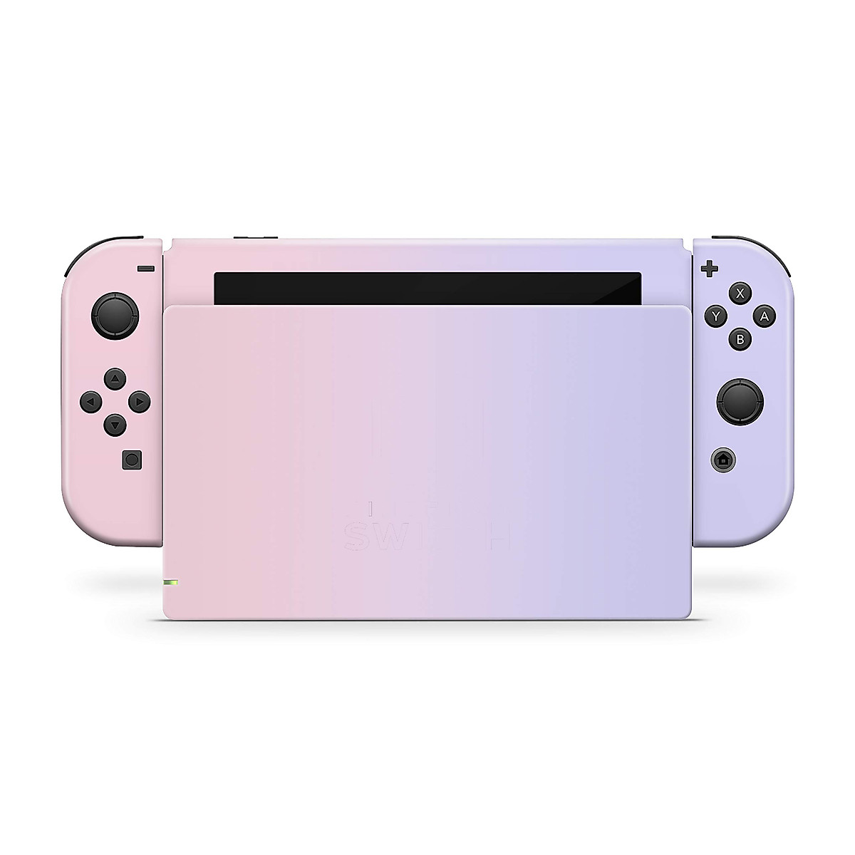 Tacky Design Duo Color Skin Compatible with Nintendo Switch Skin Wrap Cover, Pastel Pink and Purple Skin for Nintendo Switch Stickers, Premium Vinyl 3M Full Wrap Decal.