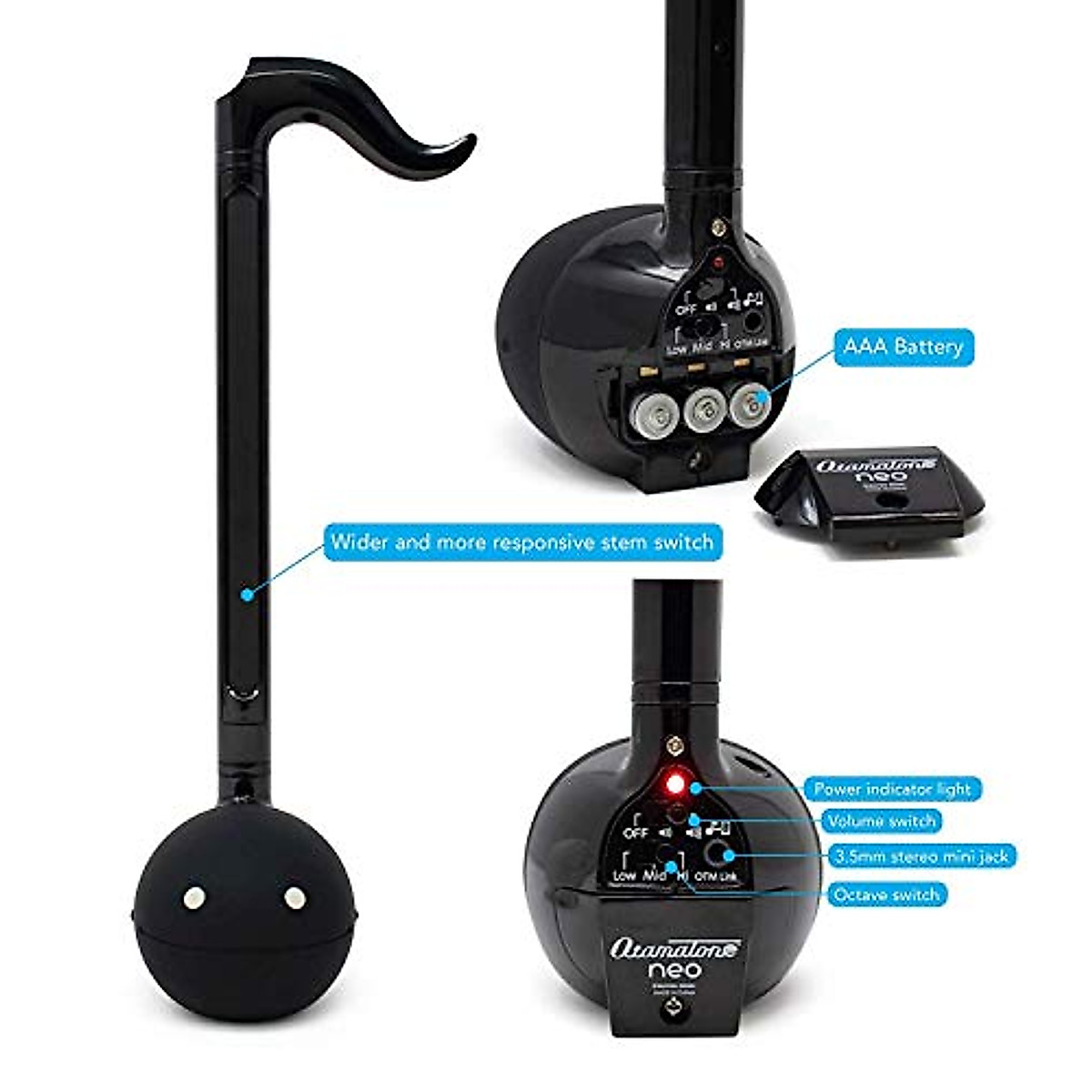 Otamatone "Neo 10th Anniversary Special Edition [Japanese Version] Black - Japanese Electronic Musical Instrument Synthesizer