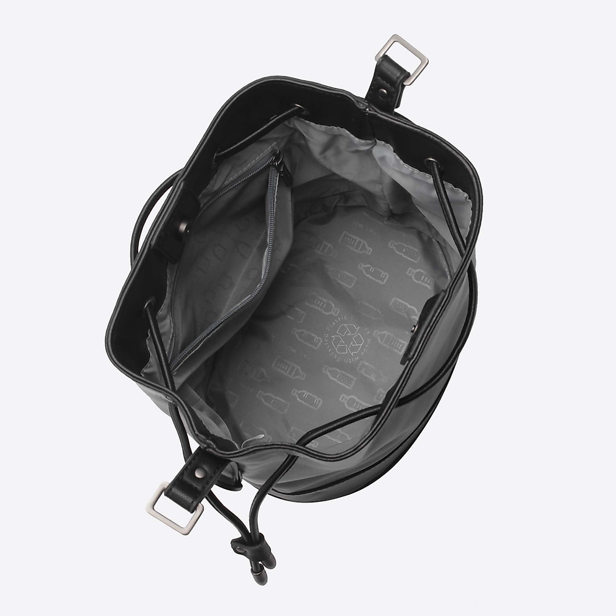 Pixie Mood Inc Amber 11 x 9 Vegan Leather Bucket Bag, Black