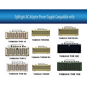 UpBright 15V AC/DC Adapter Compatible with Yamaha THR10 THR10C THR10X THR5 THR5A Modeling Combo THR10II THR30 II A THR30II WL Wireless Guitar Amplifier Amp THR30IIA Mini TSS-15 DTS Power Supply Cord