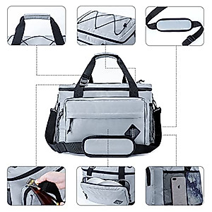 Soft Cooler Bag 48-Can Insulated Soft Cooler Large Collapsible Cooler Bag 35L Lunch Coolers for Picnic, Beach, Work, Trip