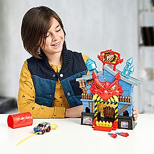 Boom City Racers - Fireworks Factory - 3 in 1 Transforming Playset - Rip, Race, Explode | Includes Exclusive Collectible Car - Thrilling Fun, Engaging Play