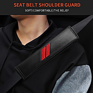 2 PCS Seatbelt covers for Dodge Accessories Seat Belt Pad Compatible for Dodge Charger Durango Challenger Journey Seat Belt Covers for Adults Car Seat Belt Cover Seat Belt Cushion Leather Seat Belt