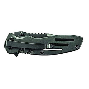 Smith & Wesson Extreme Ops SWA24S 7.1in S.S. Folding Knife with 3.1in Serrated Clip Point Blade and Aluminum Handle for Outdoor, Tactical, Survival and EDC,Black