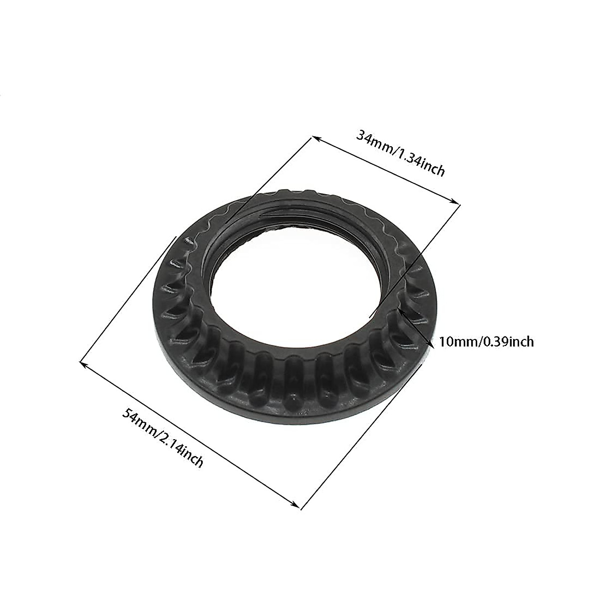 HAJXZH 6 Pack E26 Light Socket Rings Lamp Shade Collar Retainer Ring for Light Fixture Lamp Lock Socket Replacement Adapter Ring with Diameter of (32mm) 1-3/8 Inches Black