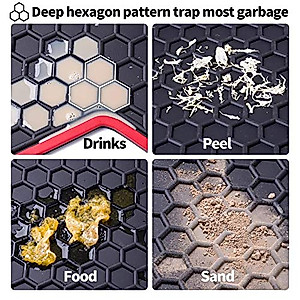 Megiteller Car Floor Mats Custom Fit for 2013-2019 Ford Escape / 2013-2018 Ford C-Max Odorless Washable Heavy Duty Rubber (All Weather) Floor Liners Black