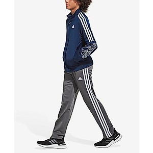 adidas Boys' Active Sports Athletic Tricot Jogger Pant, Iconic Grey Five, Small (8/10)