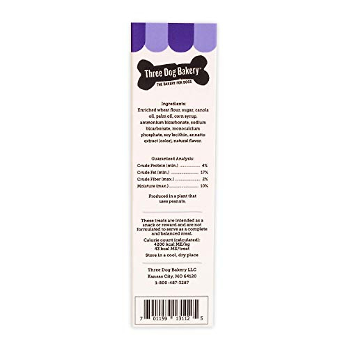 Three Dog Bakery Lick'n Crunch Sandwich Cookies Premium Dog Treats with No Artificial Flavors, Golden & Vanilla Flavor, 13 Ounces