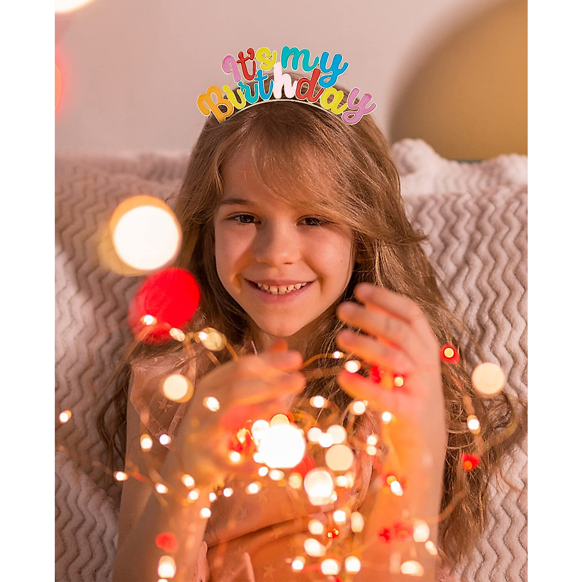 Birthday Crown for Girls, Cute Birthday Sash & Birthday Tiara for Women Set, Sweet Birthday Headband Birthday Decorations Birthday Gifts for Women