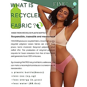 FINETOO Underwear for Women Lace Sexy Hipster V Cut No Show Bikini Panties Seamless Cheeky 5 Pack S-XL