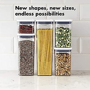 OXO GoodGrips POP Container - Airtight Food Storage - 1.7 Qt Rectangle (Set of 4) for Coffee and More