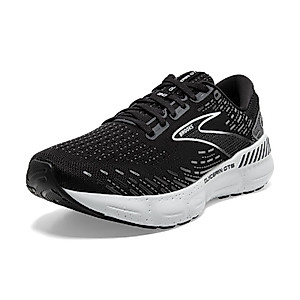 Brooks Men's Glycerin GTS 20 Supportive Running Shoe - Black/White/Alloy - 11 Medium