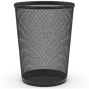 Zuvo Circular Mesh Waste Paper Bin, Lightweight Waste Basket Garbage Can, Metal Trash Bin Ideal for Kitchen Home Office Dorm Room Living Room Desk Bedroom (1)